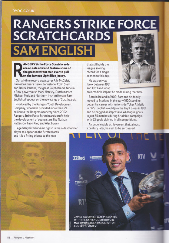 Sam English 1 Rangers v Alashkert 19 Aug 2021 — Postimages