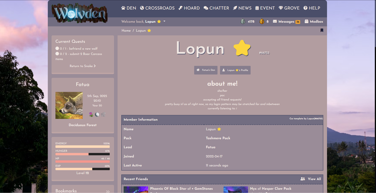 Lopun's Free CSS! 😎 |:| Wolvden