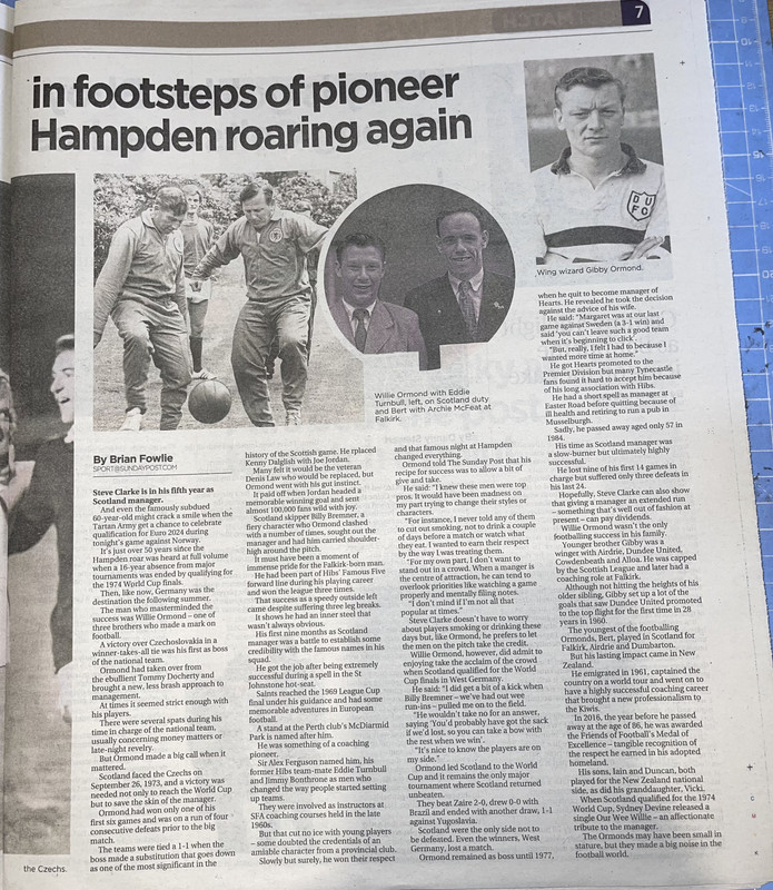 Willie Ormond's career | FollowFollow.com