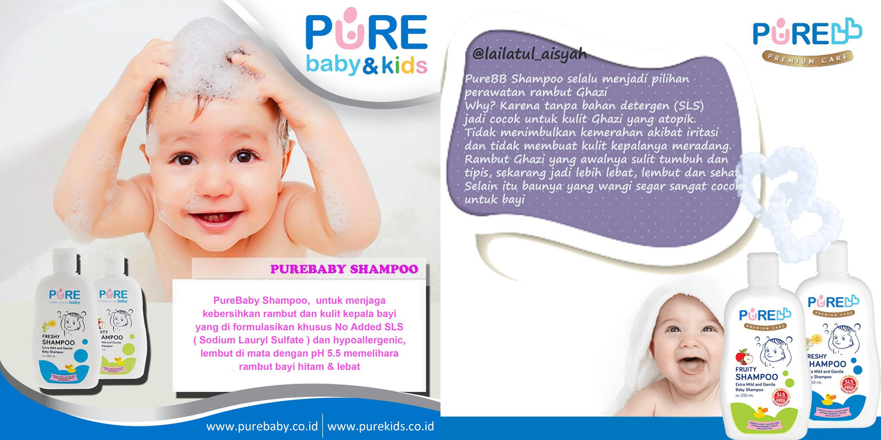 Promo Pure Bb Baby Shampoo Fruity 450ml Refill Diskon 21% Di Seller Mom ...
