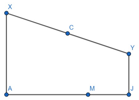 A mouse moves along $\overline{A J}$. For any position $M$ o | Quizlet