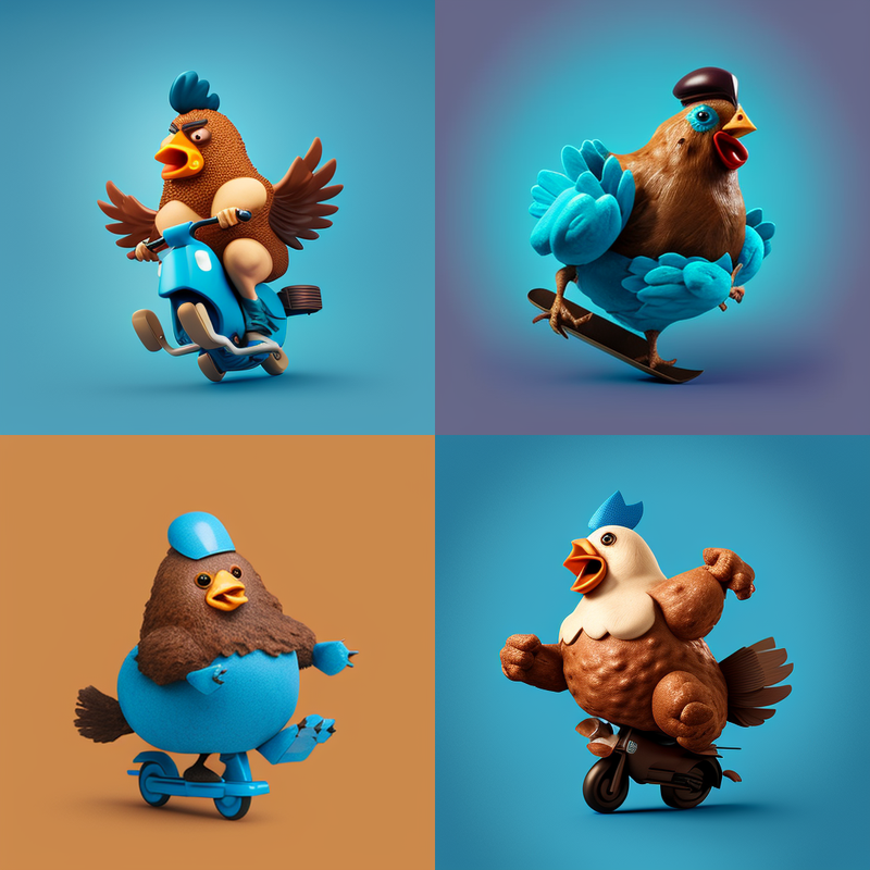 Laylow2020 brown potato cartoon riding on a hyperrealistic brow ...