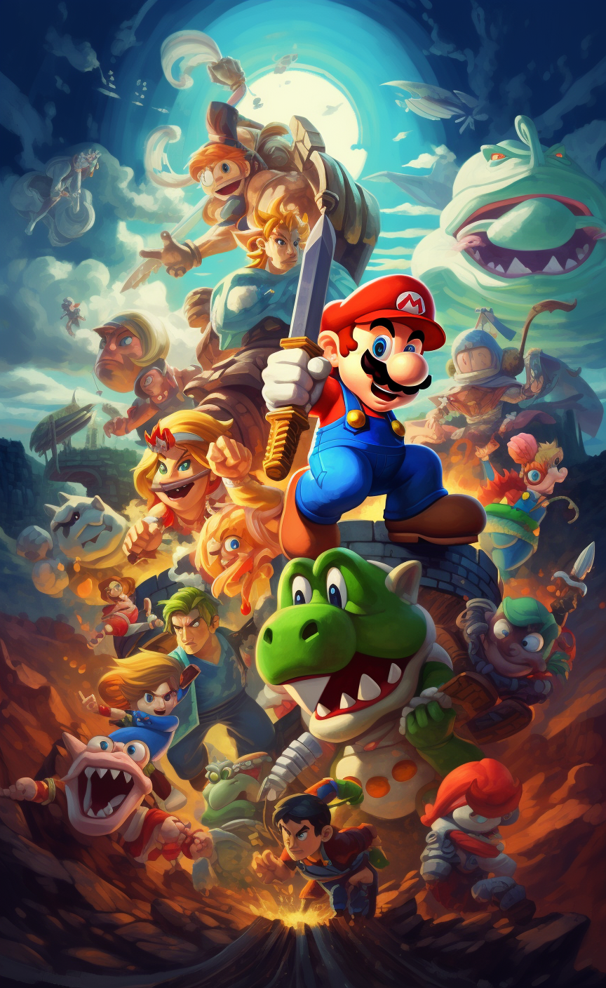 giobbito super mario rpg game in the style of sudersan pattnaik e6bc3c0c bfd9 43e4 9ebd ...