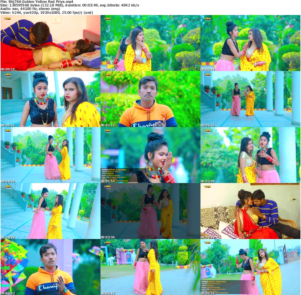 Bhj766 Golden Yellow Red Priya — Postimages