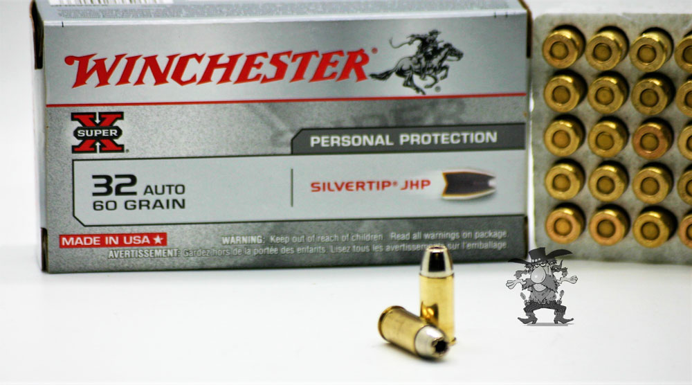 32 AUTO WINCHESTER SILVER TIP 32 ACP Personal Protection 60 Grain JHP ...