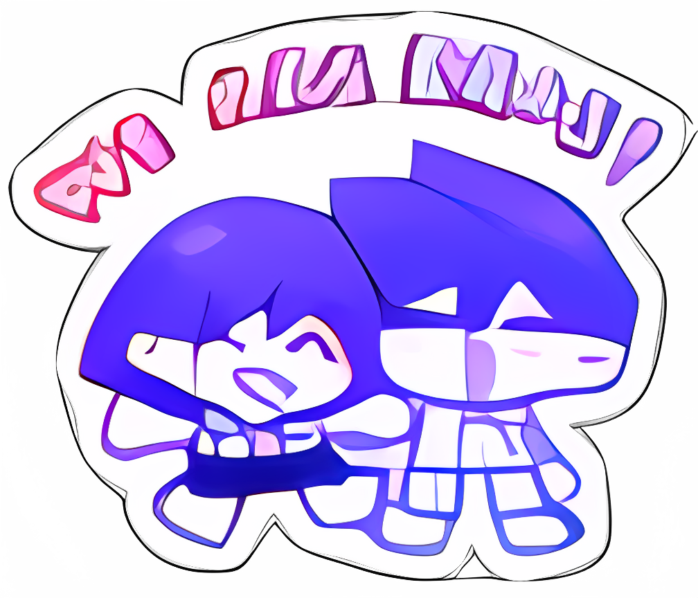 Kel and Hero Sticker downupscale — Postimages