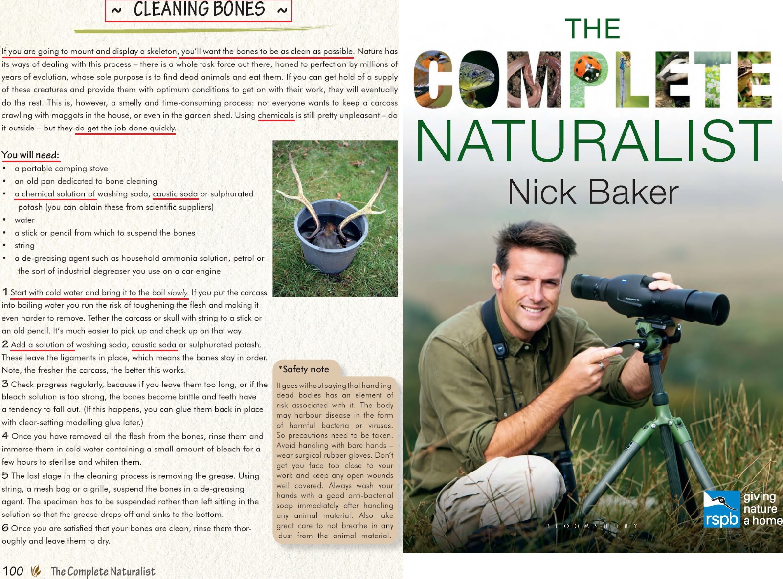 Holocaust The Complete Naturalist cleaning bones skeleton water caustic ...