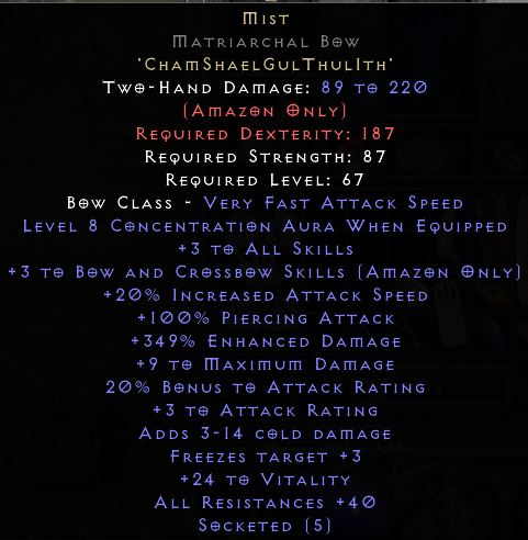 O Mist Perf Matriarchal Bow Base - Topic - d2jsp