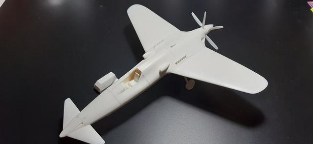 1/48 - Henschel HS P.75 resin kit by Scratchaeronautics - test parts ...