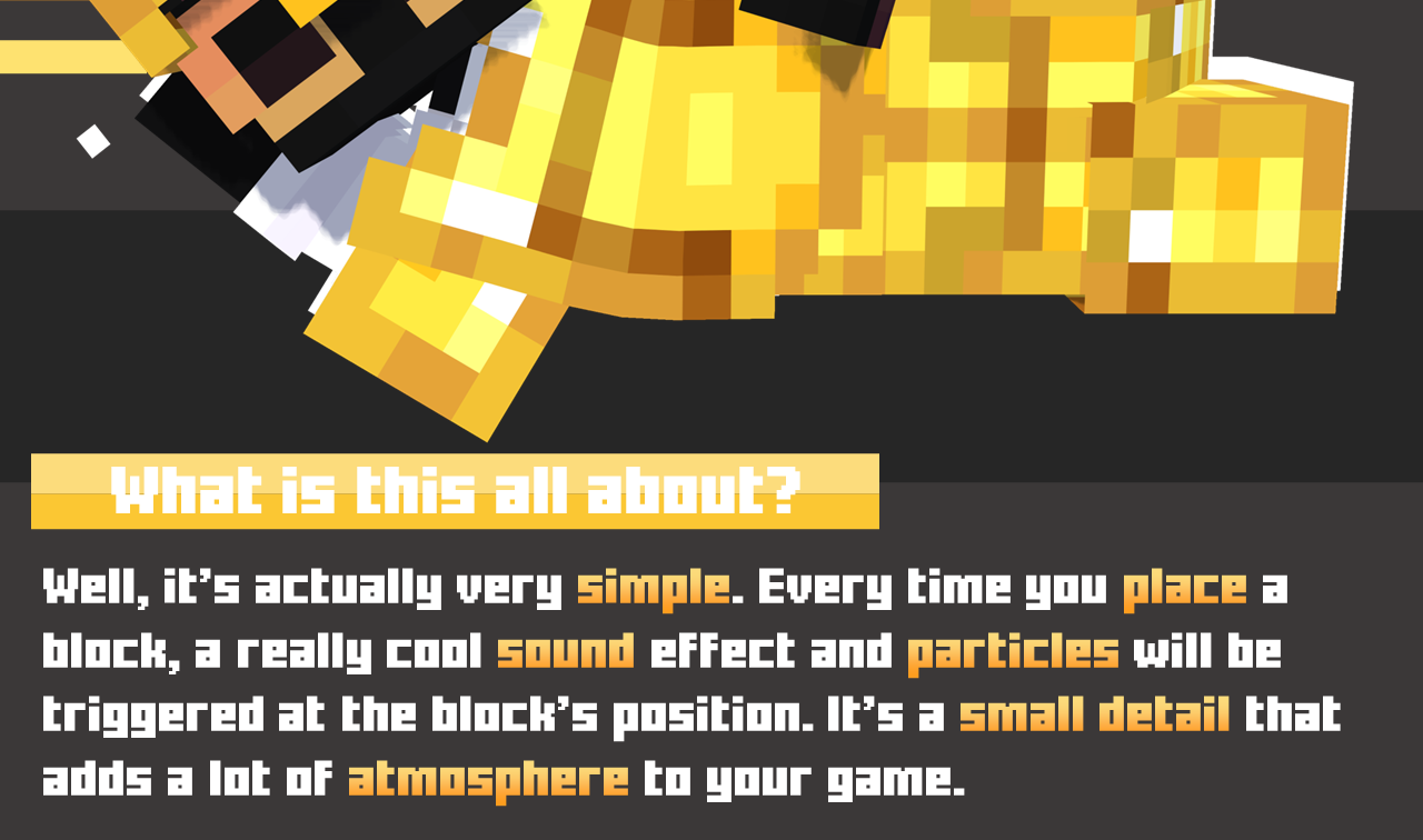 Blockin' Cool blocks placement effects! 1.21.1 Minecraft Data Pack