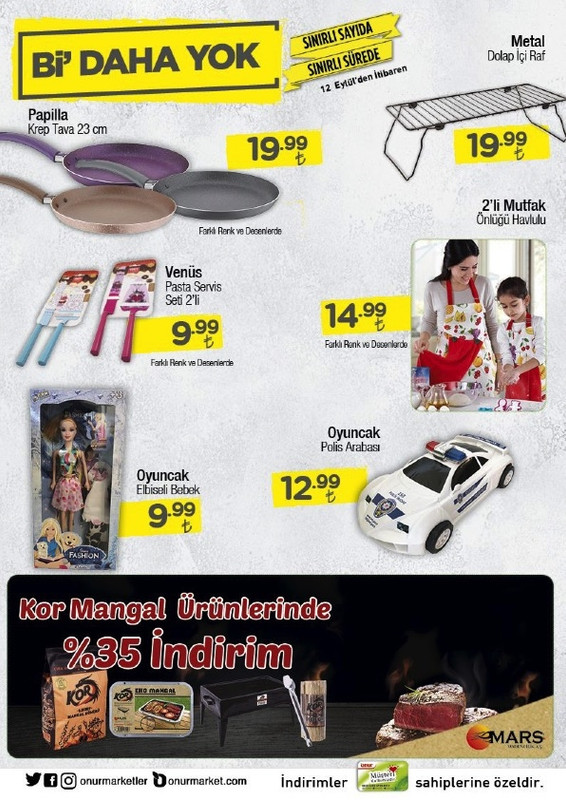 Onur market indirim kataloğu 12-25 Eylül 2019 | Kampanyabul.org