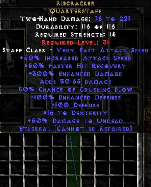 Perfect Eth Ribcracker - Topic - d2jsp