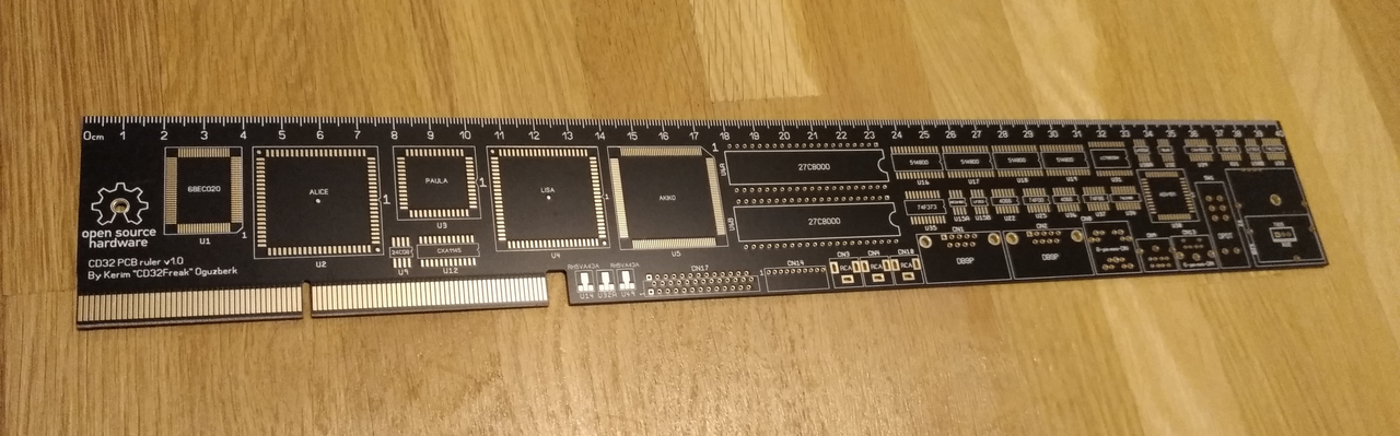CD32 PCB ruler - English Amiga Board