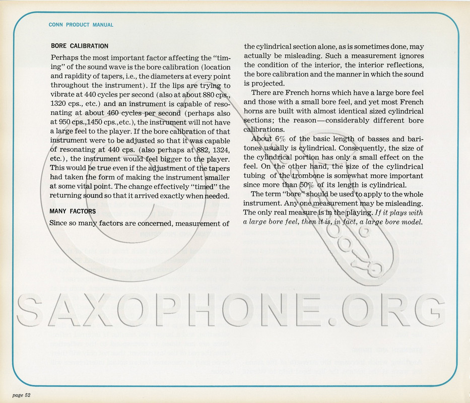 Conn trumpet timbre chart bore explanation pg 2 — Postimages