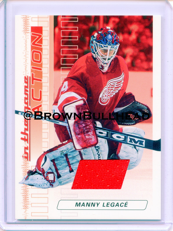 2003 04 ITG Action Jerseys M 046 [ Manny Legace] [ Detroit Red Wings ...
