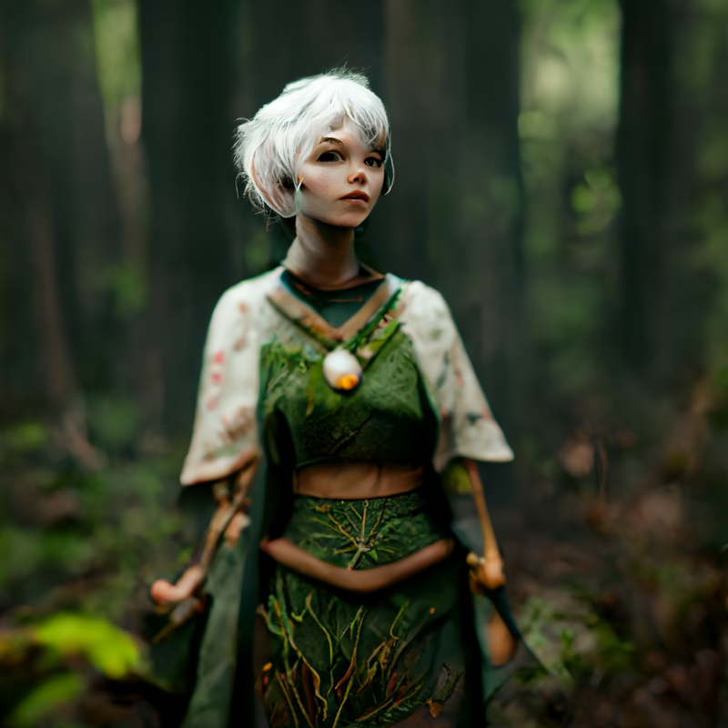 Breadsticks pretty female elf druid with tanned skin and short 2c86dc58 ...