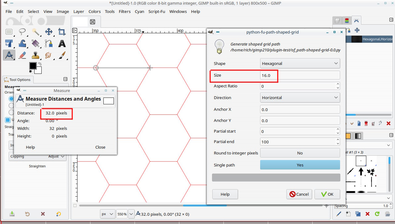 Creating a borderless hexagon grid/pattern : r/GIMP