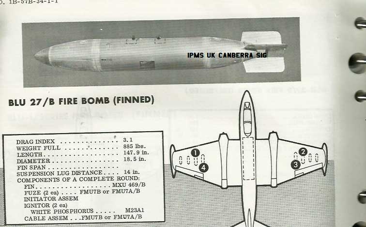 Why B-57 Canberra in BAT 3.5 carries BLU-11 napalm
