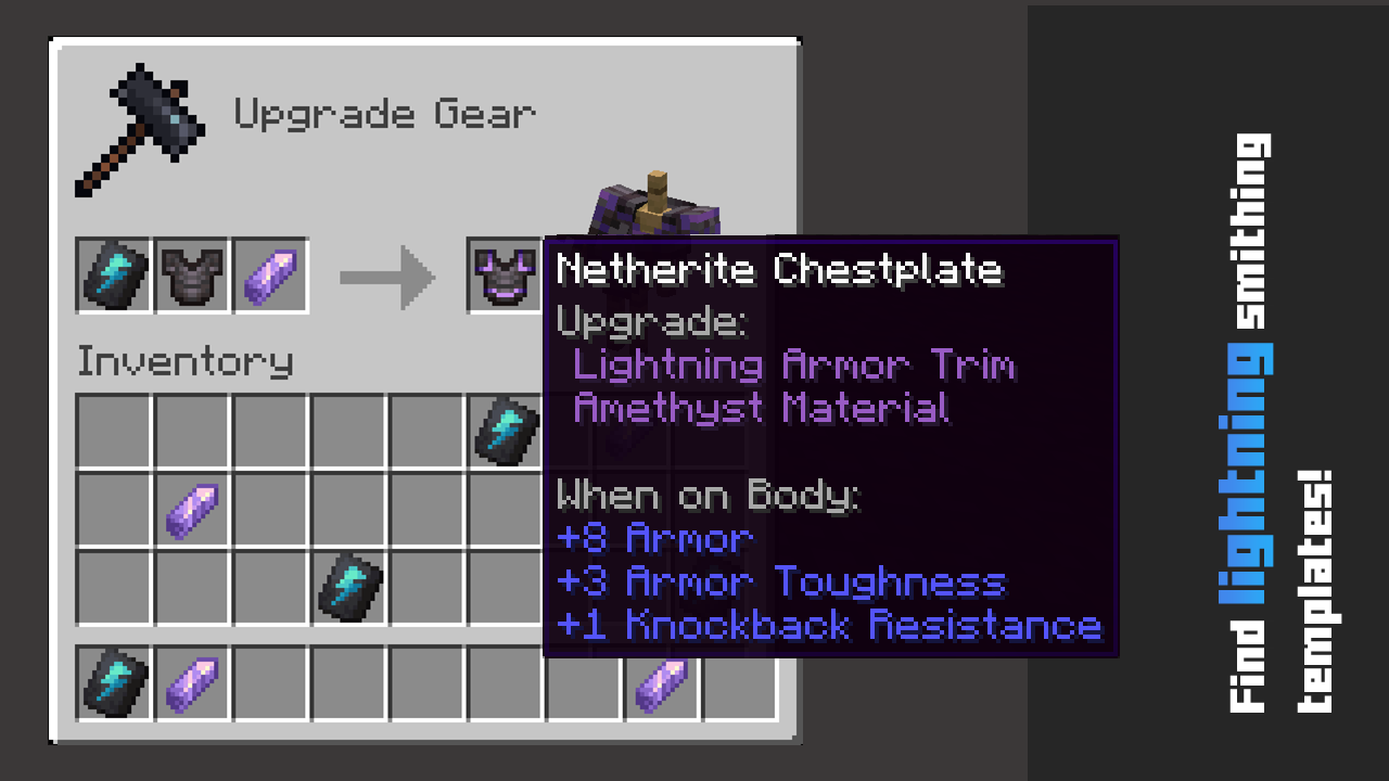 Shiny Trims! Make it Glow! 1.21.1 Minecraft Data Pack