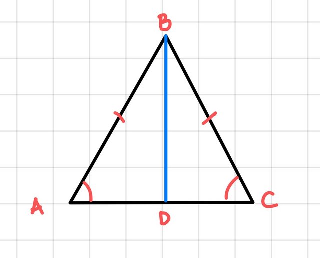 Write a two-column proof. The median to the base of an iso | Quizlet