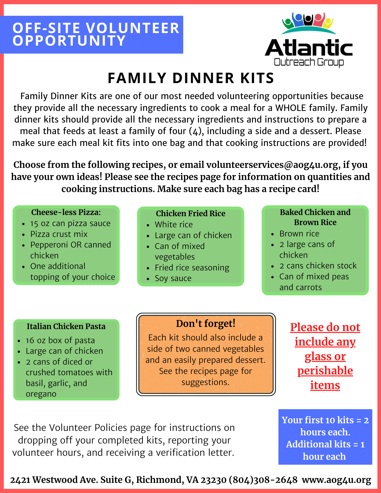 Family Dinner Kits — Postimages