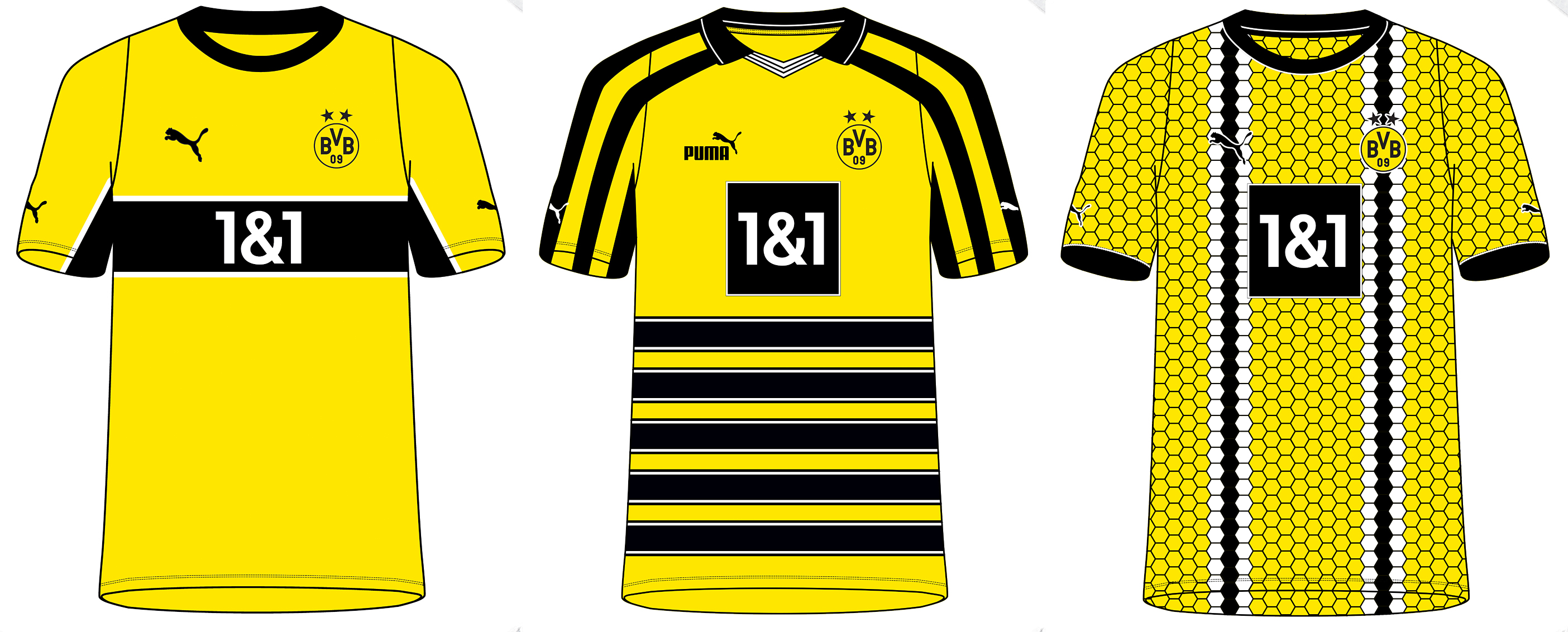 BVB design contest entries (Borussia Dortmund '23-'24 home kit ...