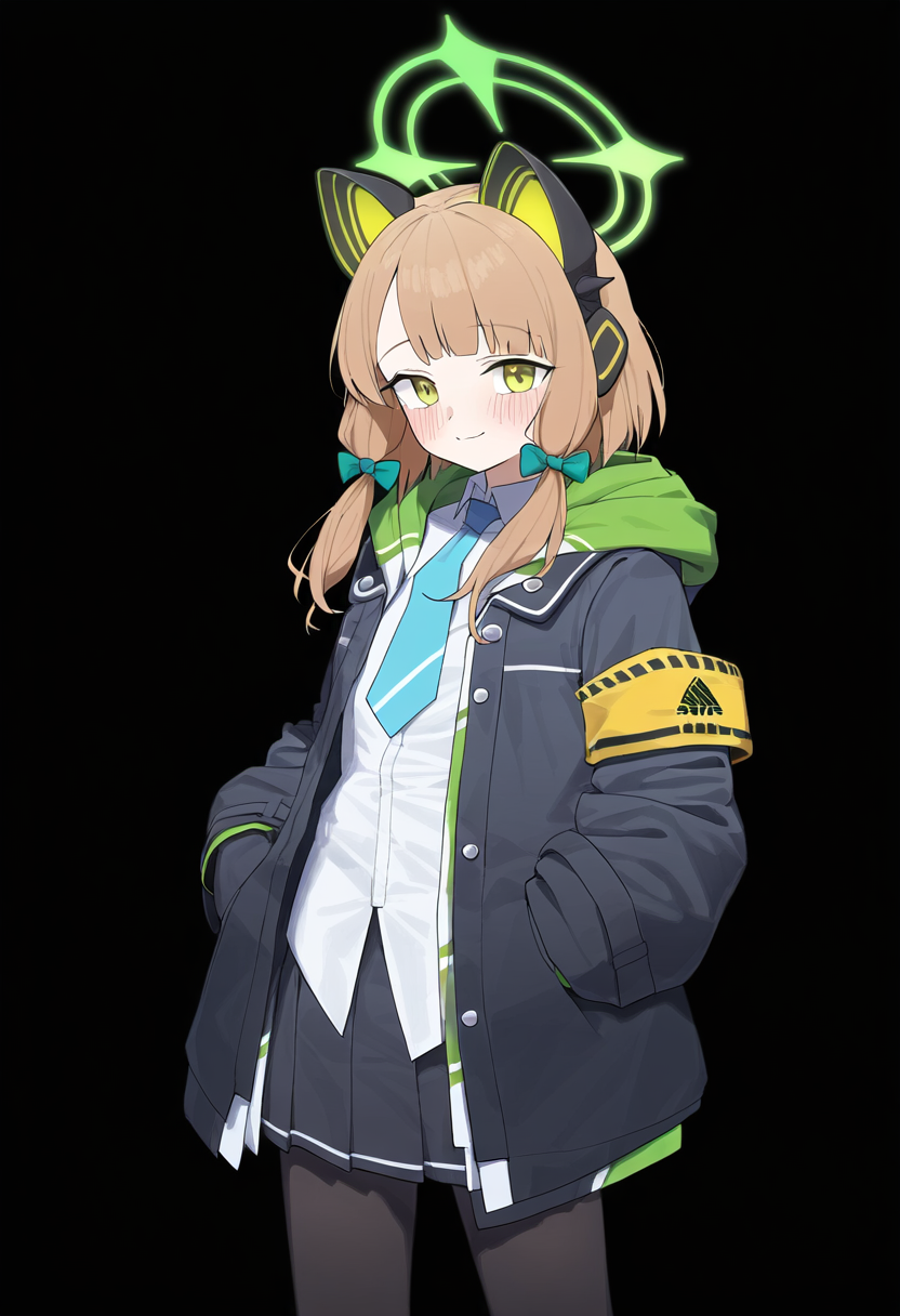 1girl, {midori (blue archive)}, ump45 (girls' frontline) cosplay, blue ...
