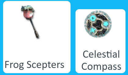 Q9 Water Magic Frog Scepter + Q9 Celestial Compass / Froggy + CC (40/40 ...