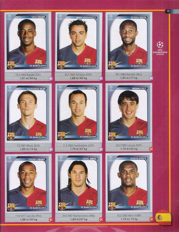UEFA Champions League 2008 2009 Panini 17 — Postimages