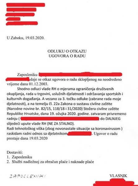 Zahtjev Za Sporazumni Raskid Ugovora O Radu Primjer Auto Anadolu BHSC