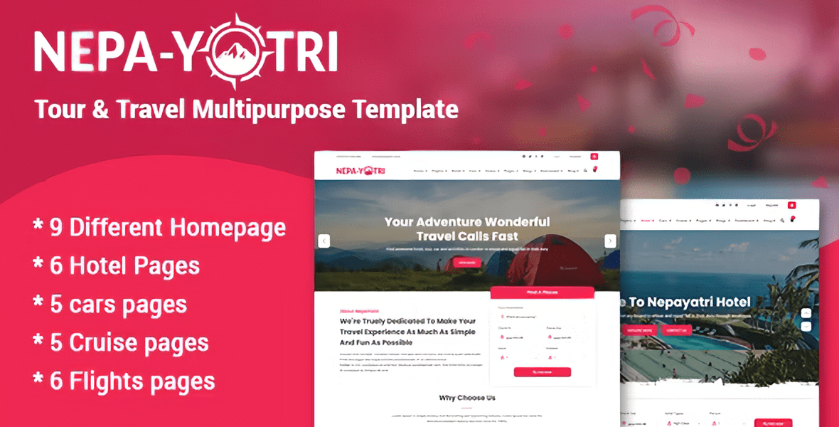 Nepayatri - Tour & Travel Multipurpose Template HTML – Bliter GPL