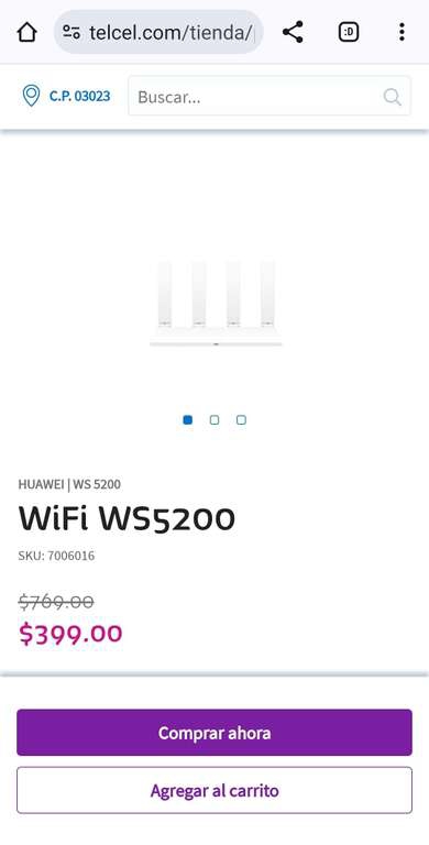 Telcel: Router Huawei ws5200