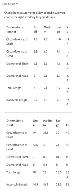 Sinnovator Warrior knot sizes? : r/BadDragon