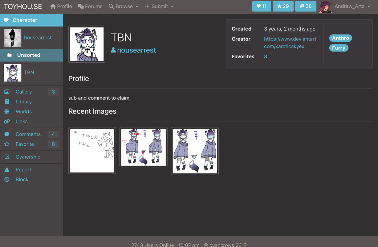 HOUSEARREST-POTENTIAL DOXXER, ETC (resolved 4 now) on Toyhouse