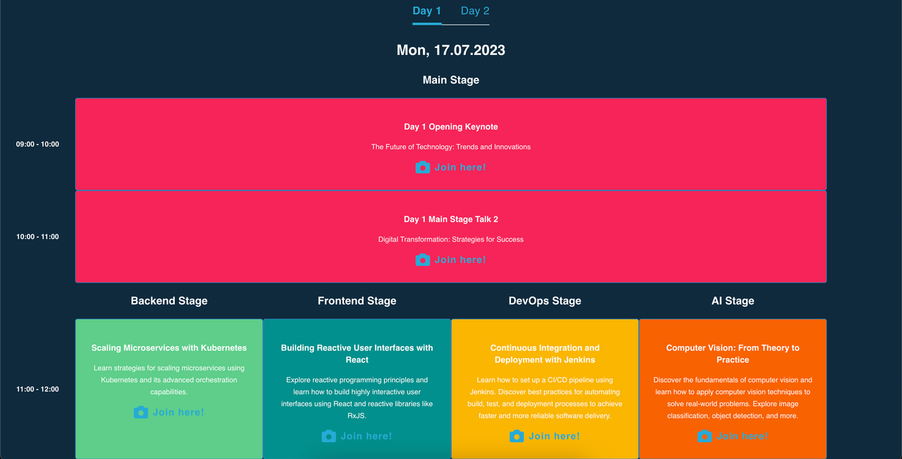 GitHub - qrowned/dev-schedule: Schedule for the 2023 Allianz Developer Conference created with ...