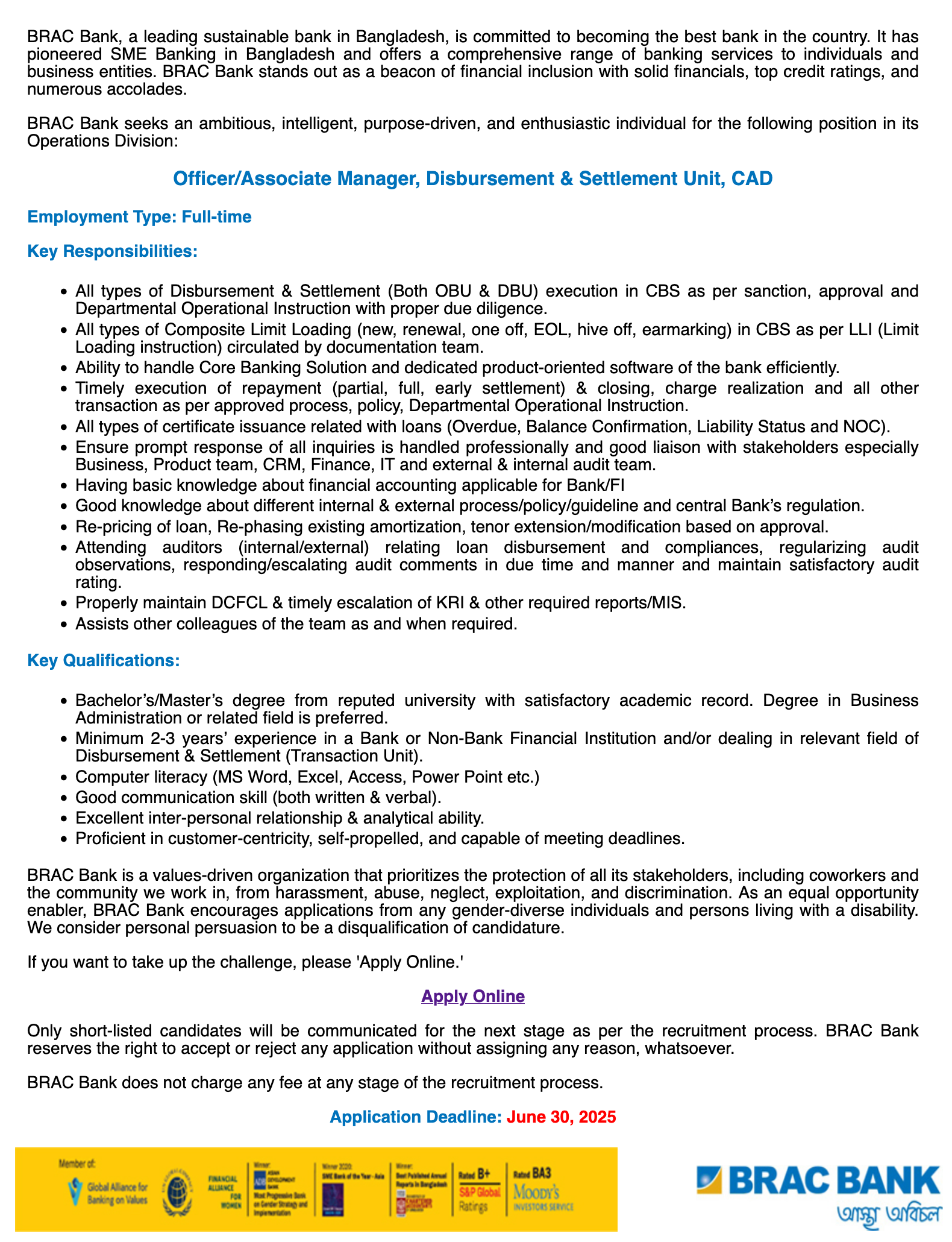 BRAC Bank PLC Job Circular 2025 » Bir Bangla-বীর বাংলা পোর্টাল