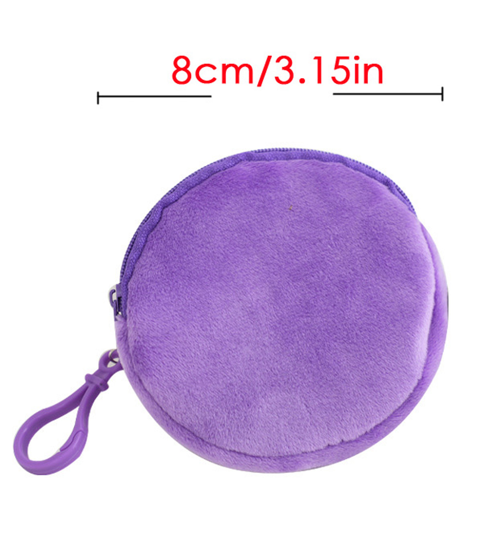 i Toolai Women's Plush Solid Colors Coin Pouches Set with Key Hooks ...