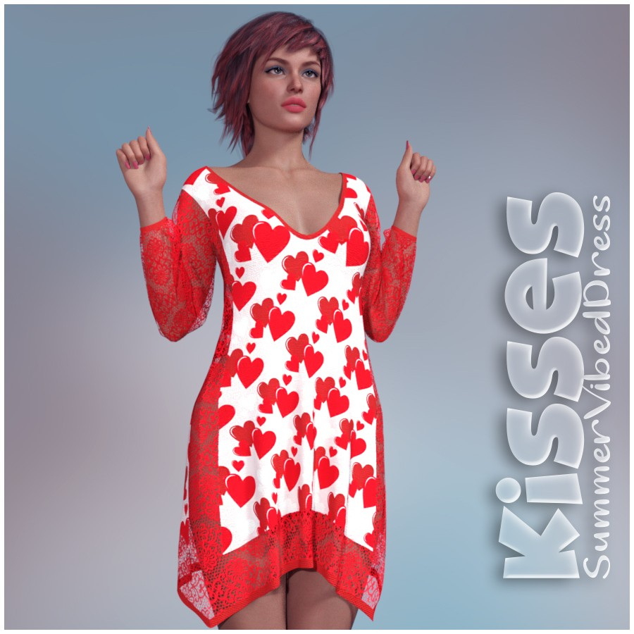 Kisses SV Summer Vibes Dress G8F - Free Daz 3D Models