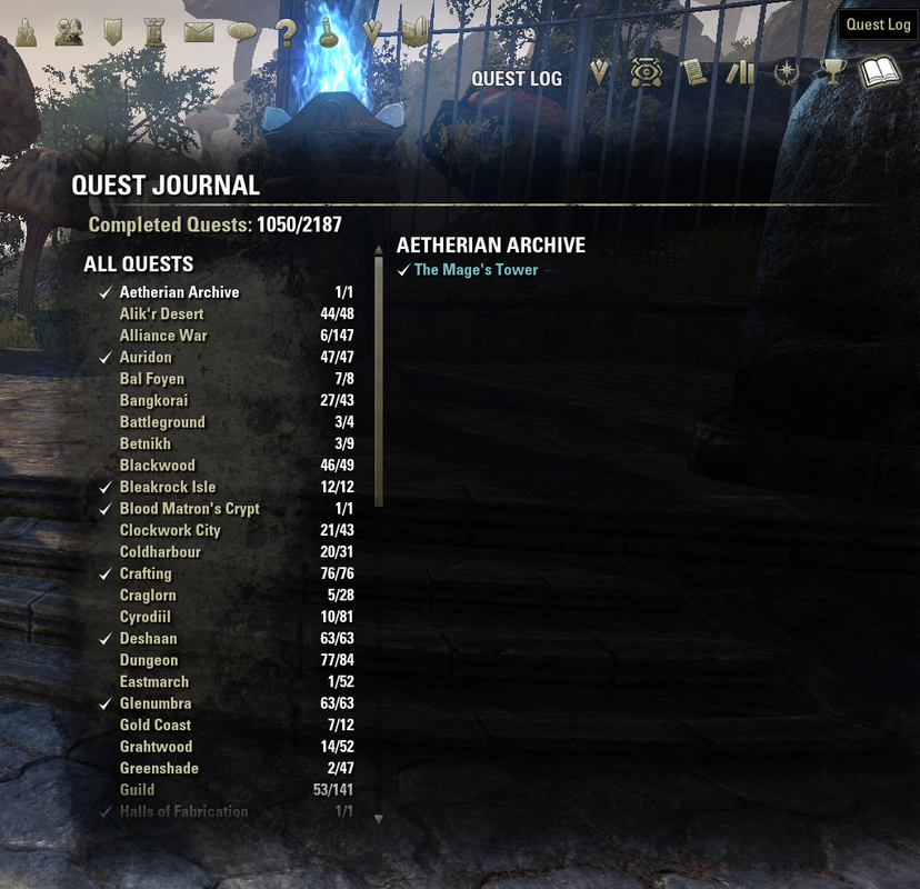 Journal Quest Log : Character Advancement : Elder Scrolls Online AddOns