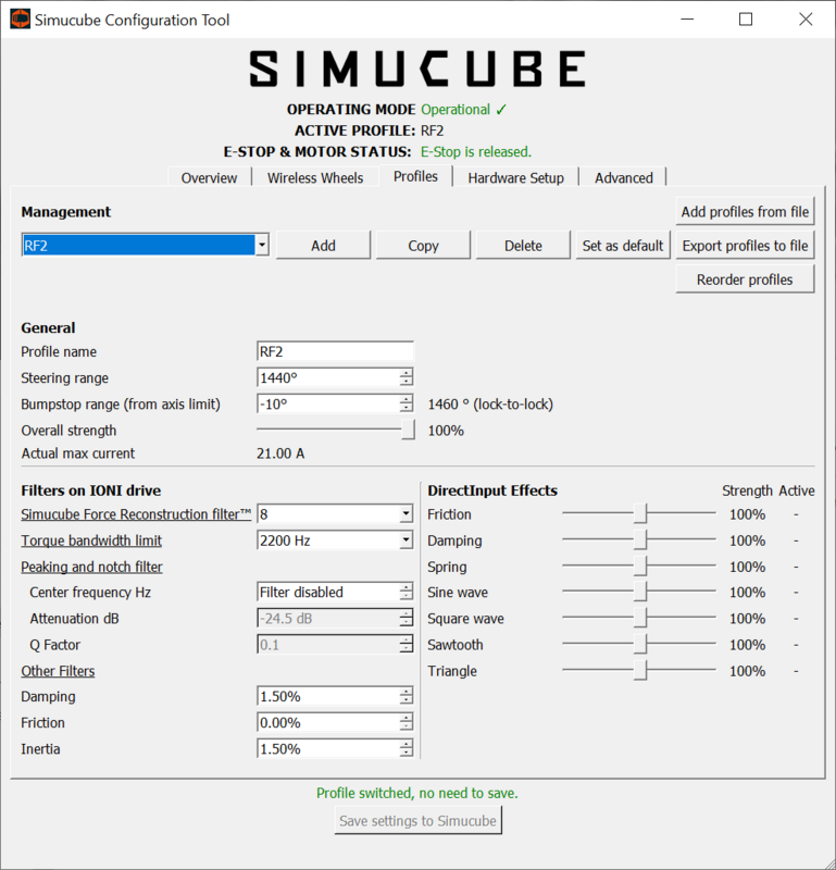 rF2 - Réglages FFB pour simucube 1 - rF2 - Support Technique - racingfr.net