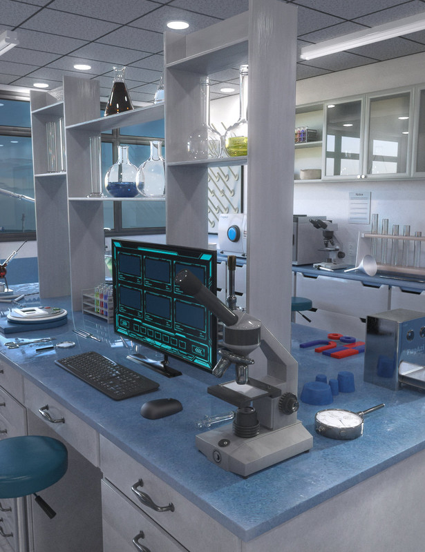 FG Science Area [repost] 2025 - Free Daz 3D Models