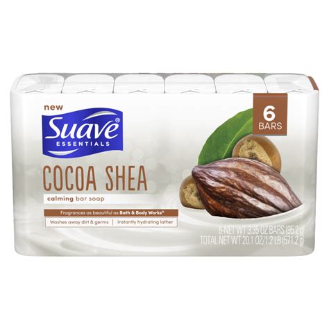 suave cocoa shea bar soap 6ct — Postimages