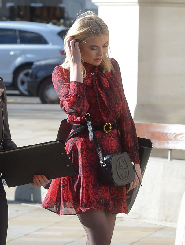 Georgia Toffolo flashes her legs in mini skirt - The Saatchi Gallery in ...