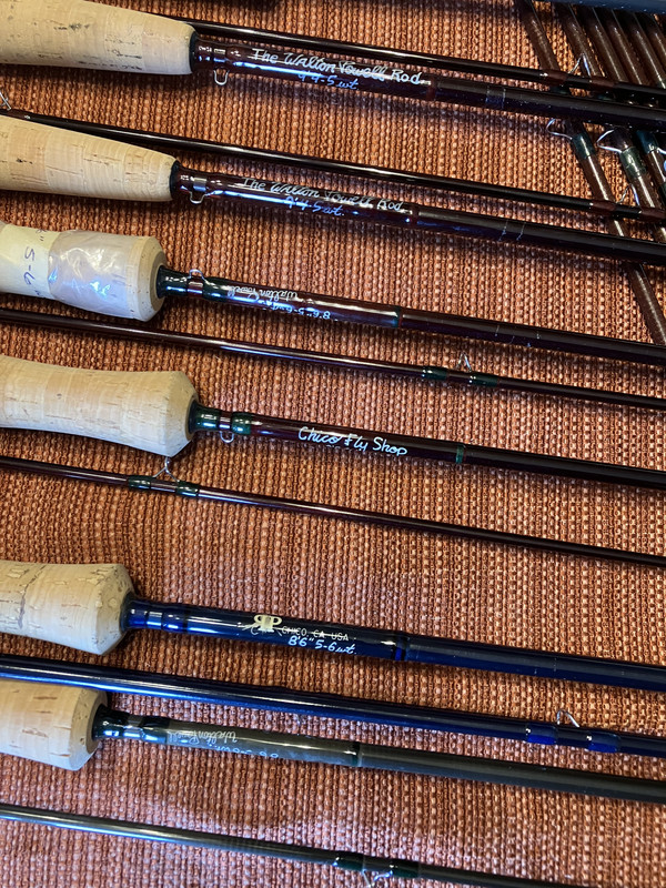 Lot of 17 Powell graphite rods from Chico