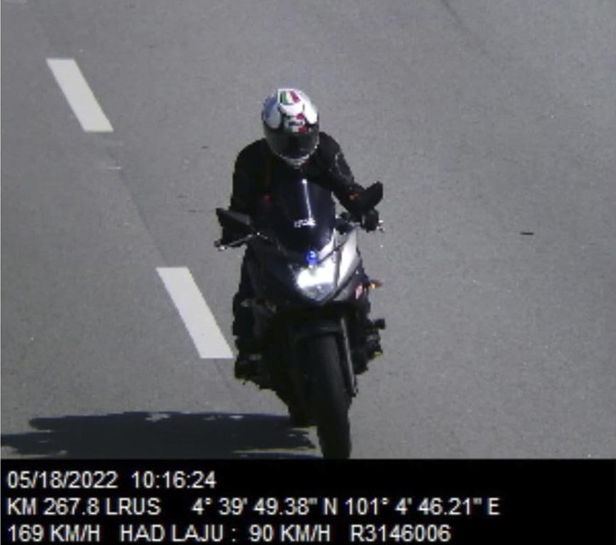 motor kena saman speed trap