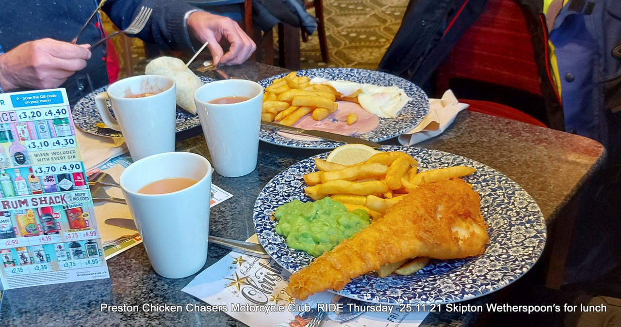 RIDE Thursday 25 11 21 Skipton Wetherspoons for lunch - C90Club.co.uk
