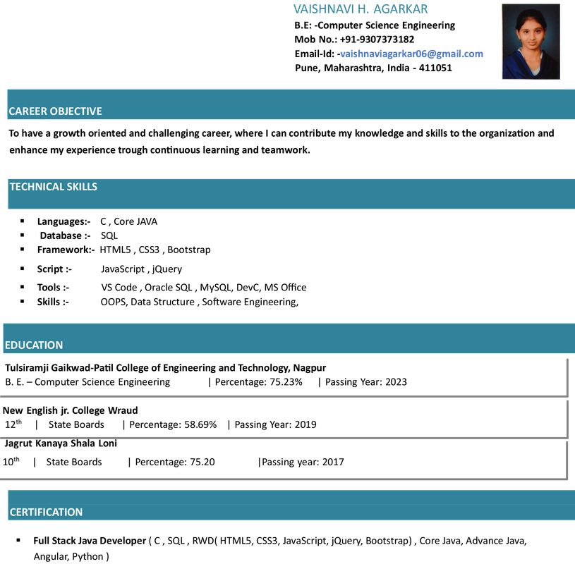 Vaishnavi Agarkar Resume (1) — Postimages