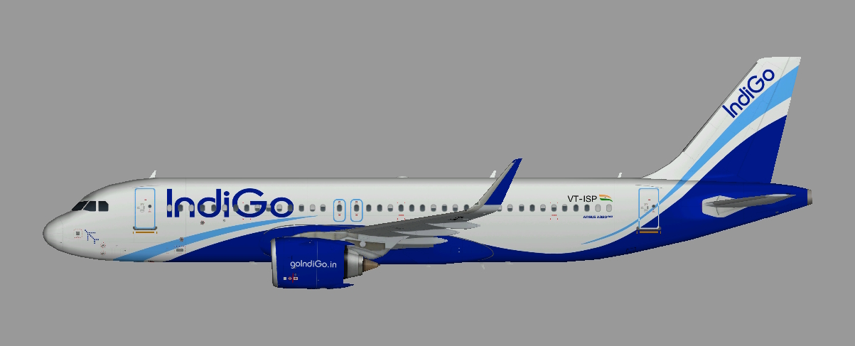 Airbus A320neo Indigo VT-IIG + VT-IPH + VT-ISP – Azure AI