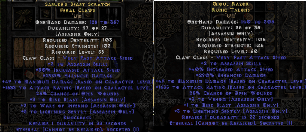 Hybrid Sin Claws - Topic - d2jsp