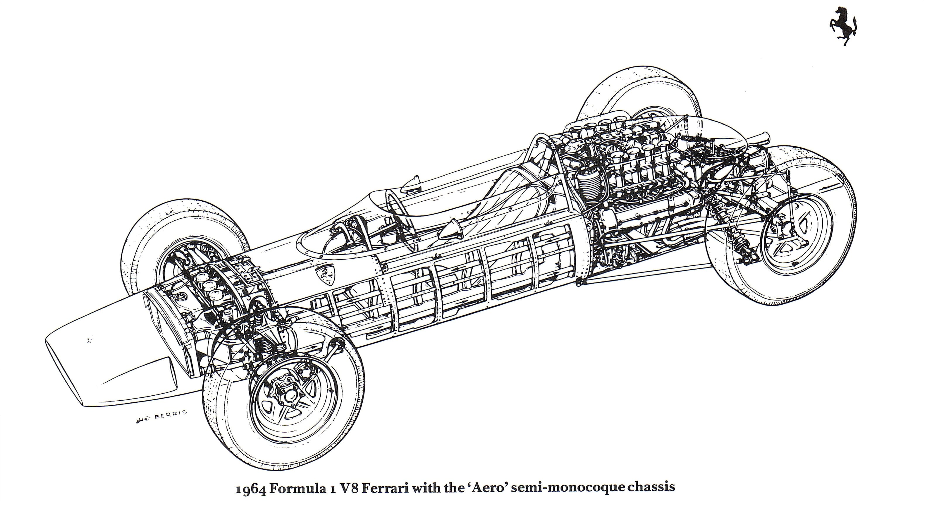1964 V8 Formula 1 Ferrari Artist, Vic Berris — Postimages